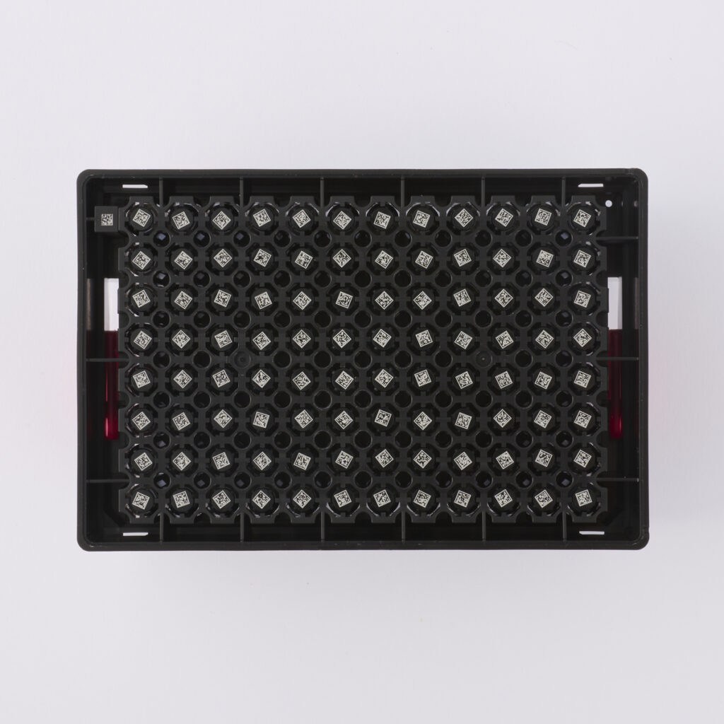 SBS tube rack for 2D barcoded tubes - Eureka Technologies Inc.